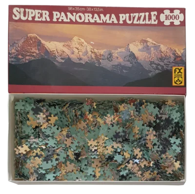 FX Schmid Super Panorama Puzzle 1000 Teile No. 98277 Eiger, Mönch, Jungfrau Schweiz