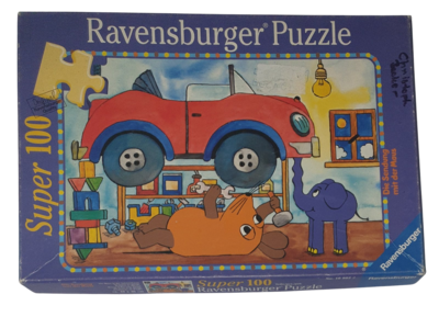 Ravensburger Super 100 Teile Puzzle 108022 Die Maus in der Autowerkstatt
