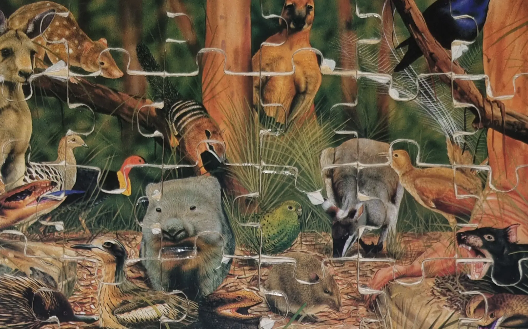 Holzpuzzle 24 Teile Tiere im Wald | 00023726