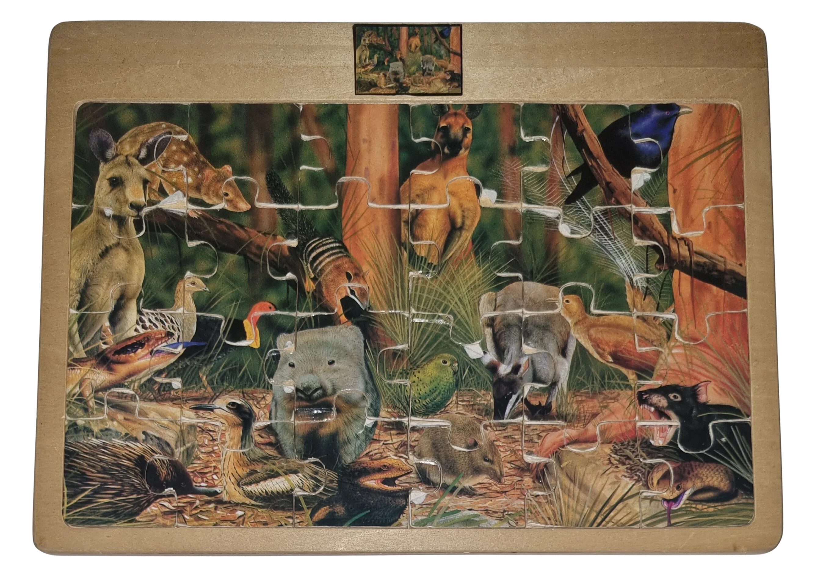 Holzpuzzle 24 Teile Tiere im Wald | 00023726