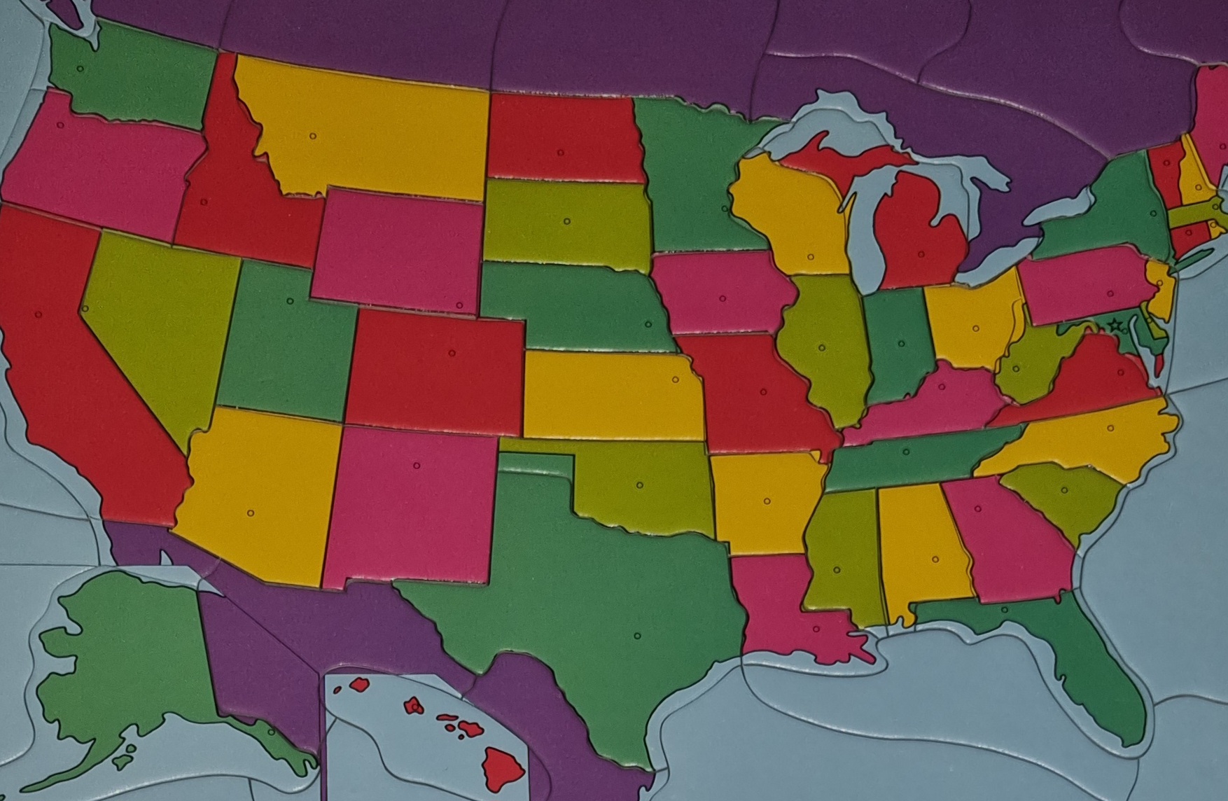 Ravensburger See inside Puzzle Rahmenpuzzle USA States and Capitals 066445